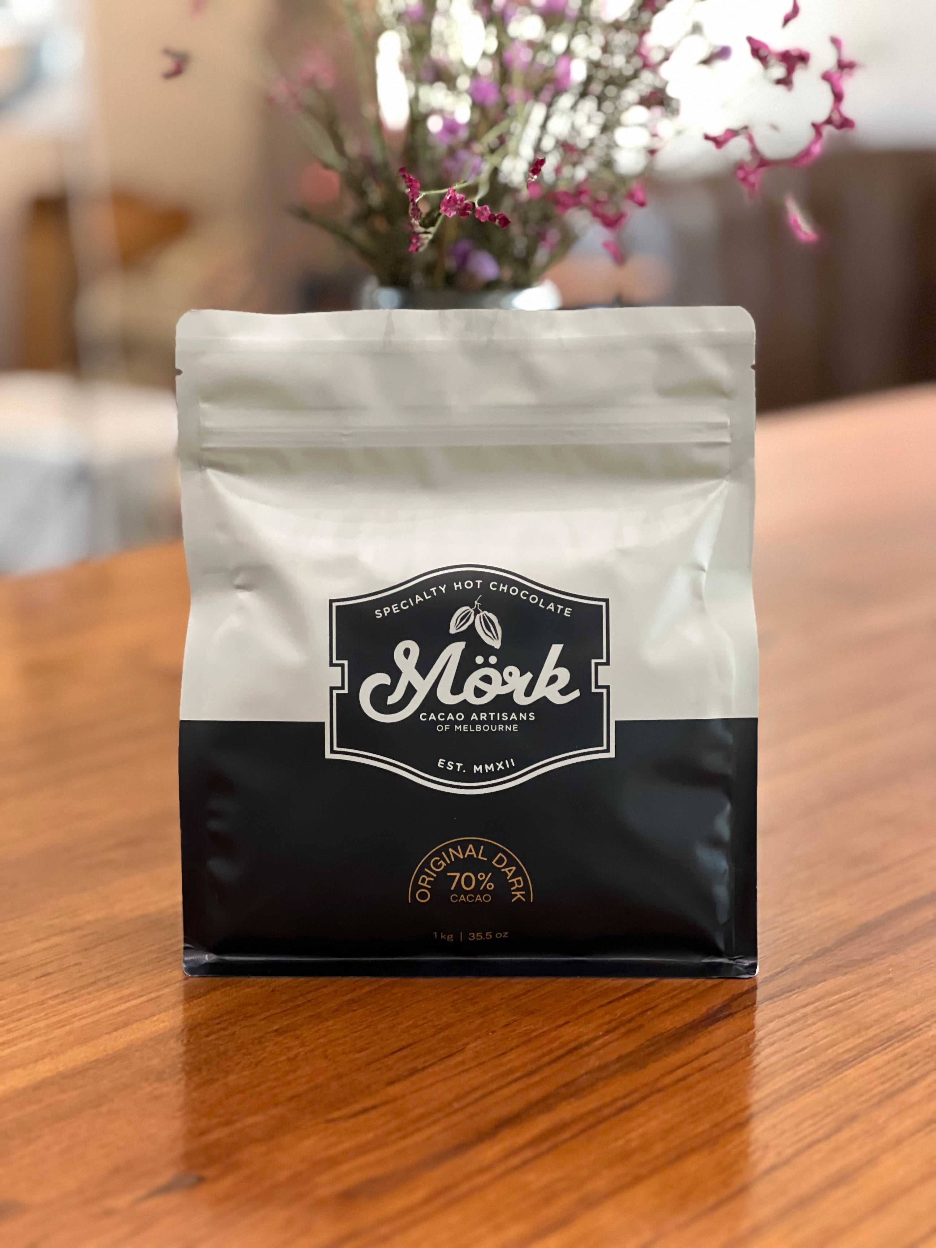 MORK SPECIALTY HOT CHOCOLATE " ORIGINAL DARK " 70% CACAO - 1KG – sensationcoffeeroasters